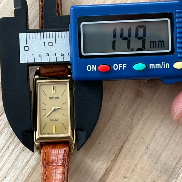 Seiko | Accessories | Seiko Solar Ladies Watch Gold Tone Rectangular ...